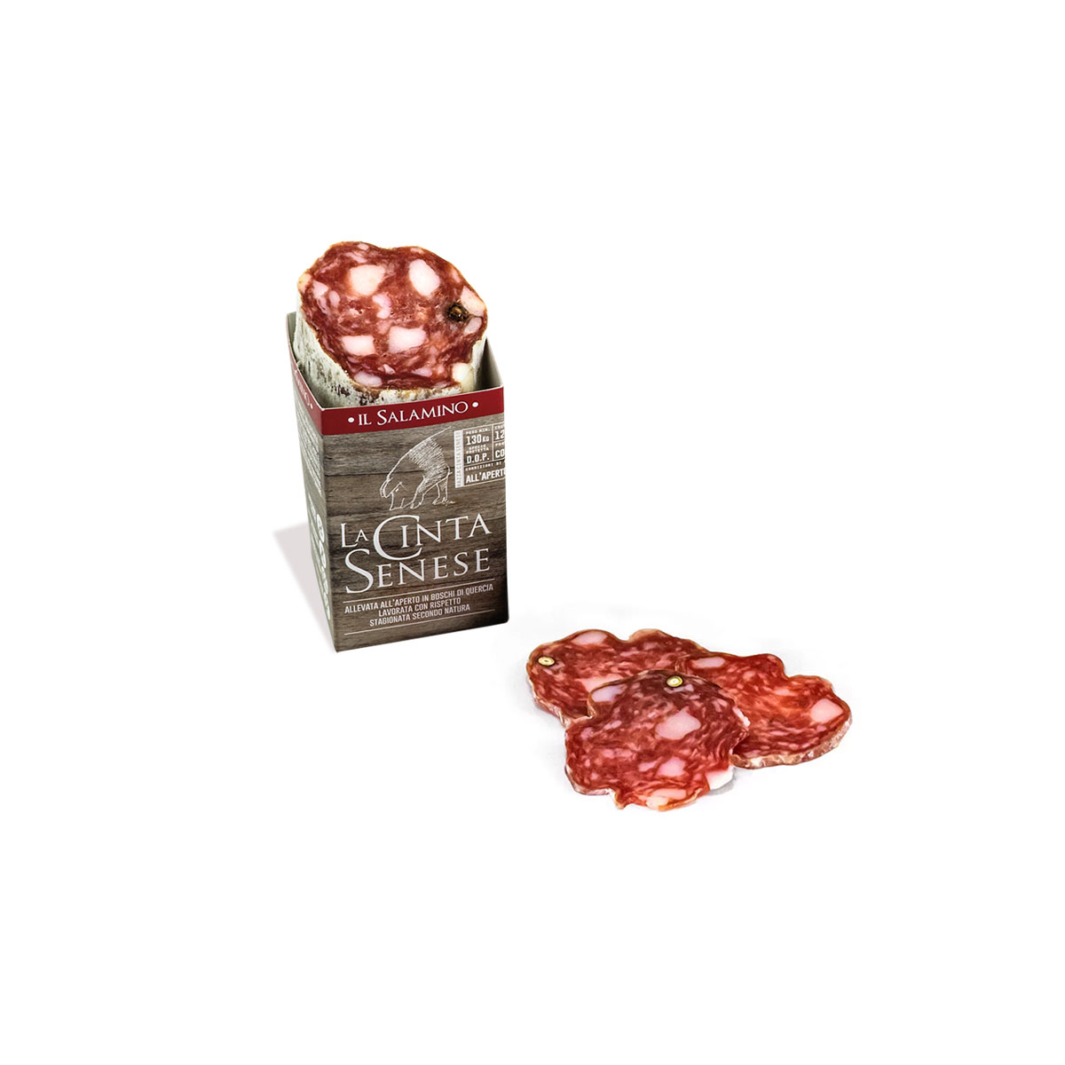 Salamino da "Cinta Senese DOP" a metà - Renieri